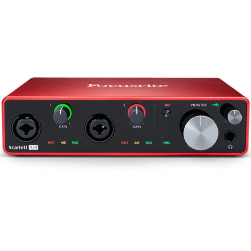 Focusrite Scarlett 4i4 4x4 USB Audio/MIDI Interface (3rd Generation ...