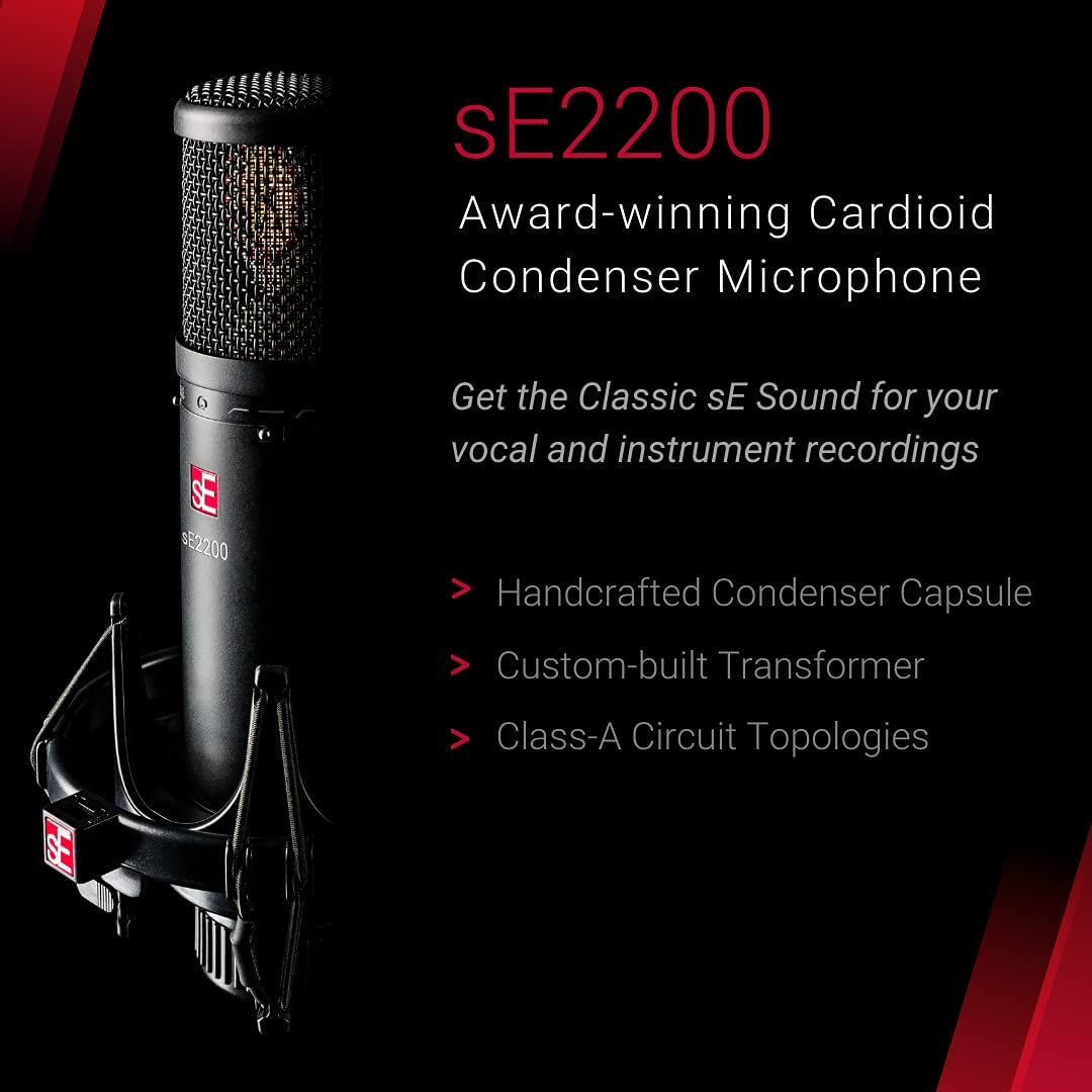 sE Electronics sE2200 Large-Diaphragm Cardioid Condenser Microphone ...