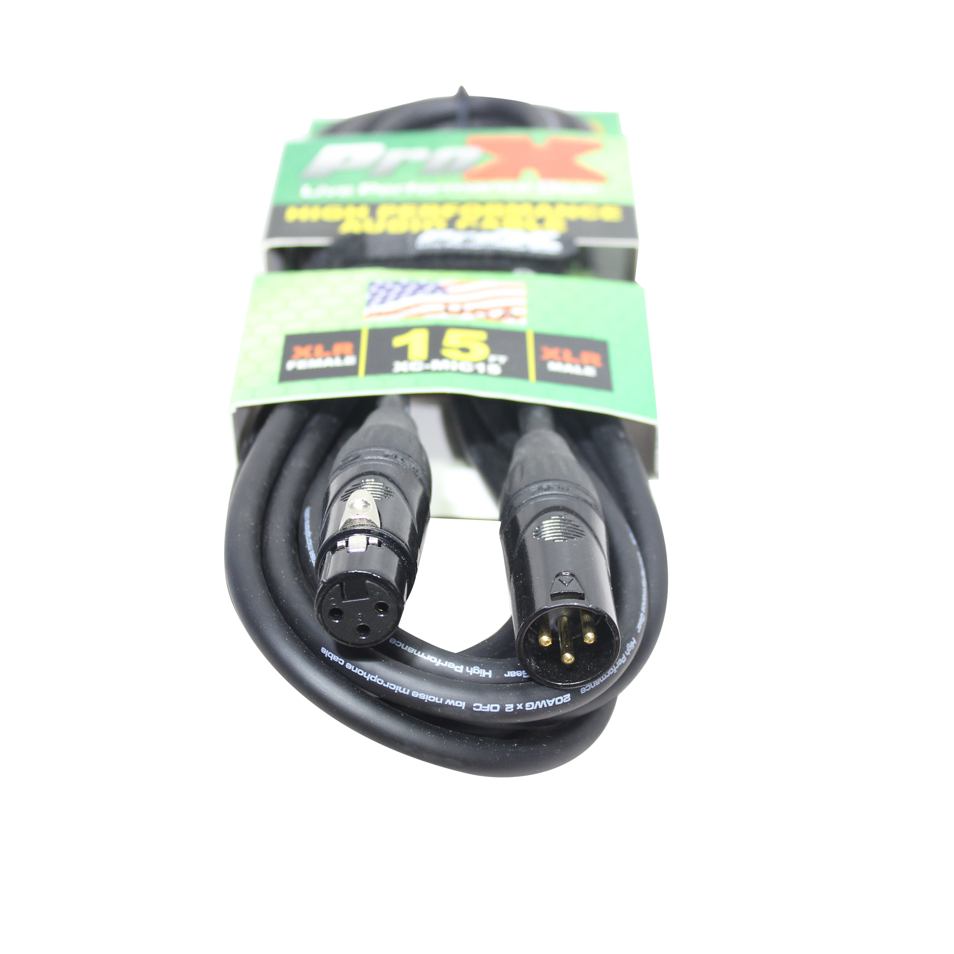ProX XC-MIC15 - 15ft Balanced 3-Pin XLR Female to 3-Pin XLR Male Micro ...