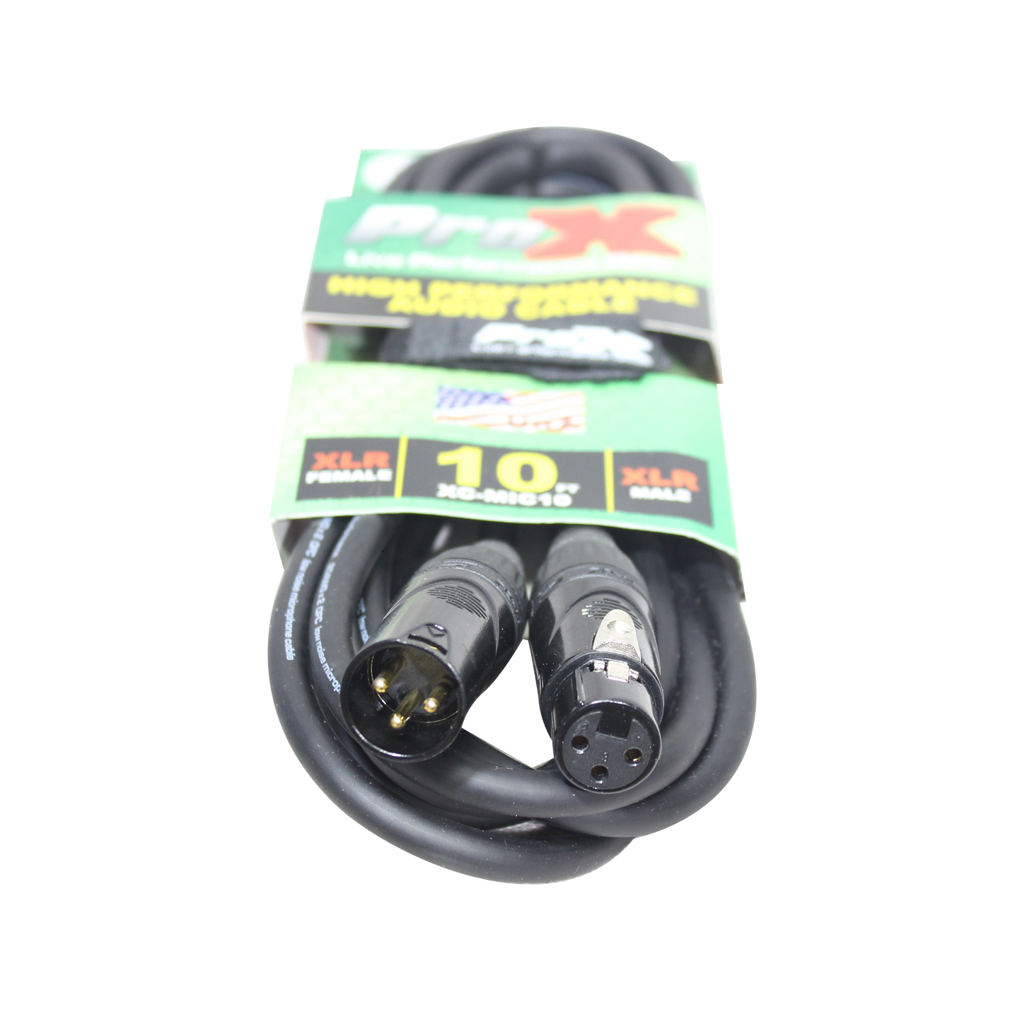 ProX XC-MIC10 - 10ft Balanced 3-Pin XLR Female to 3-Pin XLR Male Micro ...